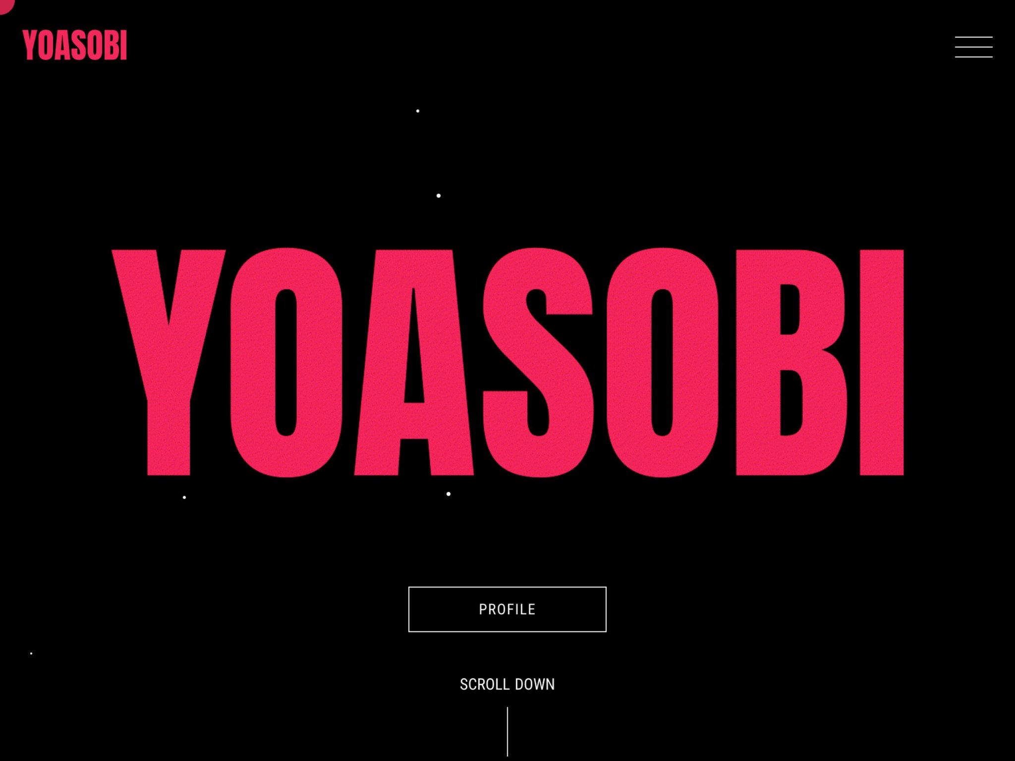 YOASOBI オフィシャルサイト – あしたのデザイン | Webデザインギャラリー・サイトリンク集